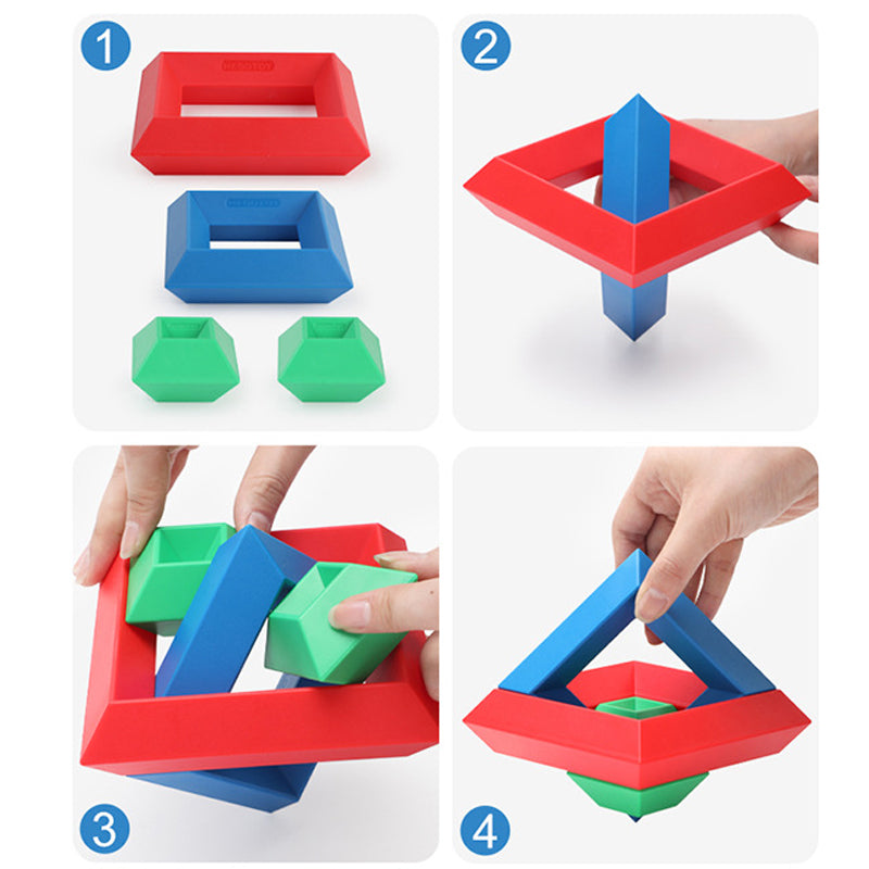 Kreativa bygga pyramider stapel block – bellblom